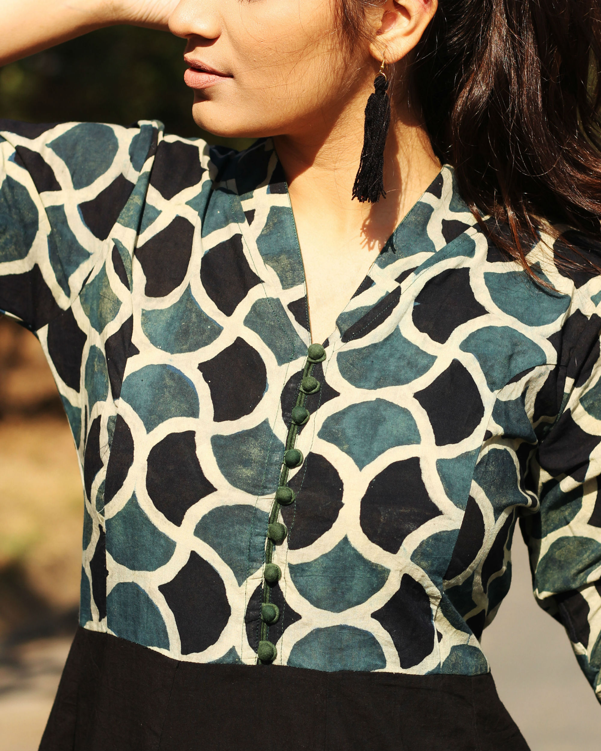 Printed yoke maxi by Silai | The Secret Label