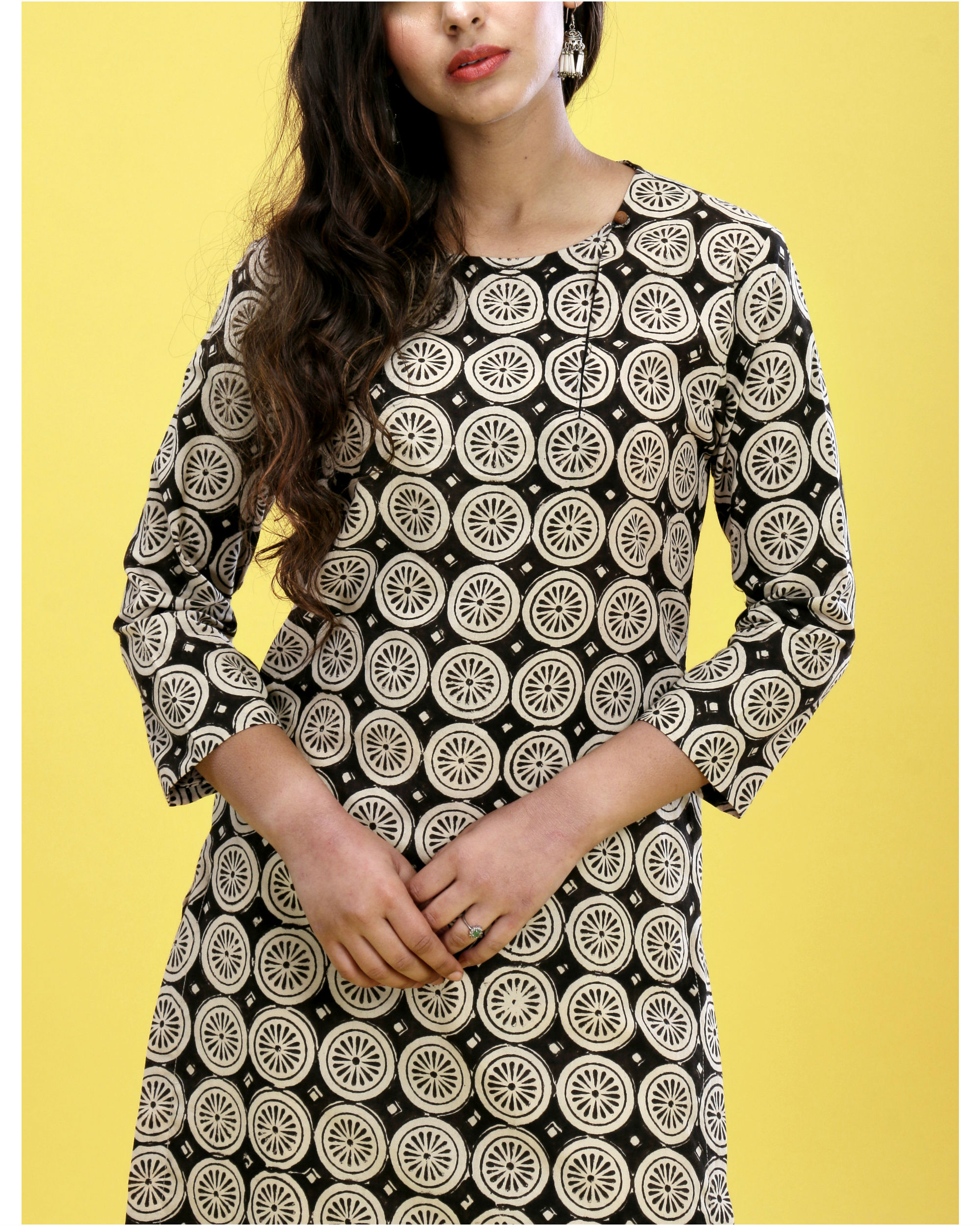 Flap neck tunic by Raasleela | The Secret Label