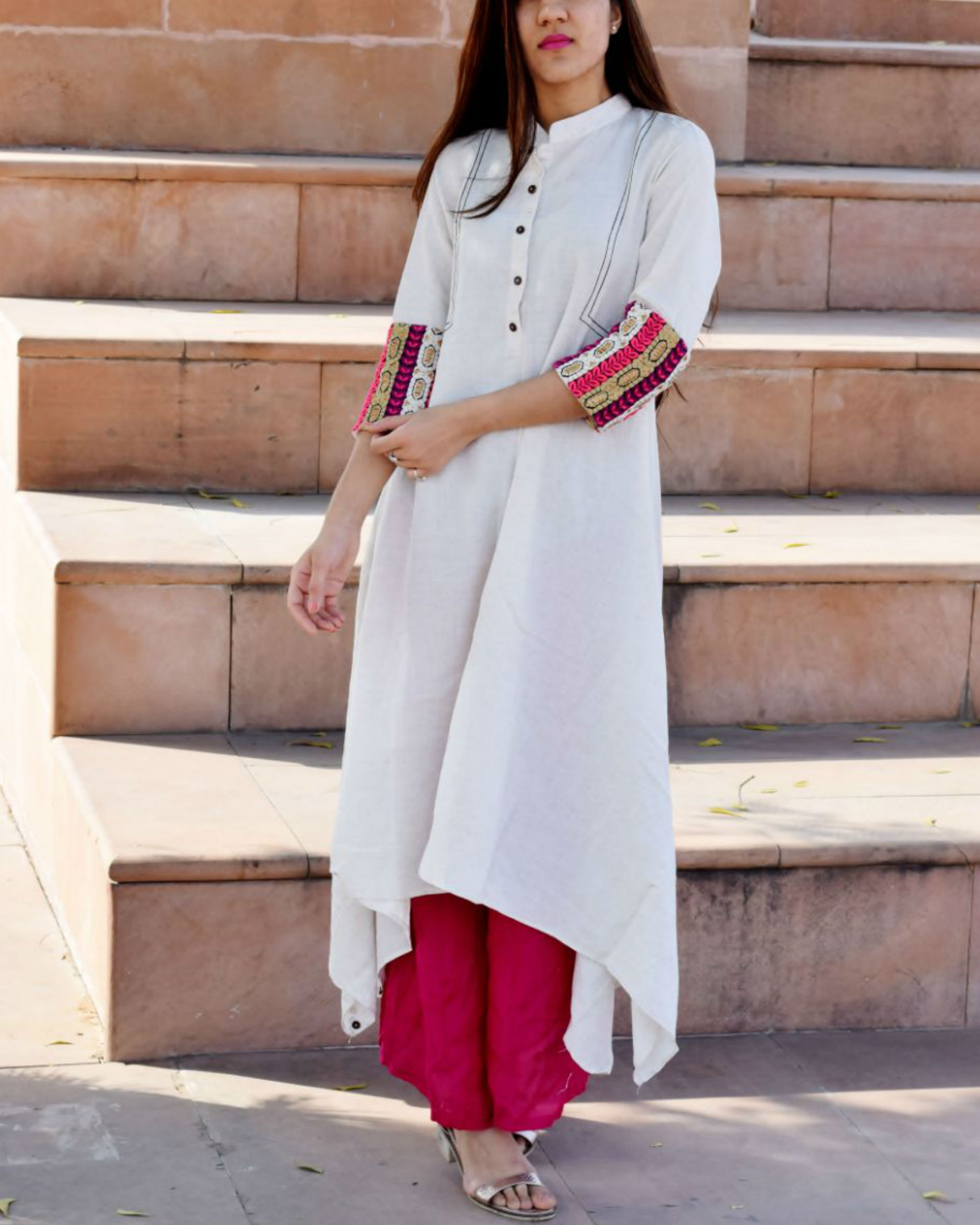 White embroidered boho tunic by Keva | The Secret Label