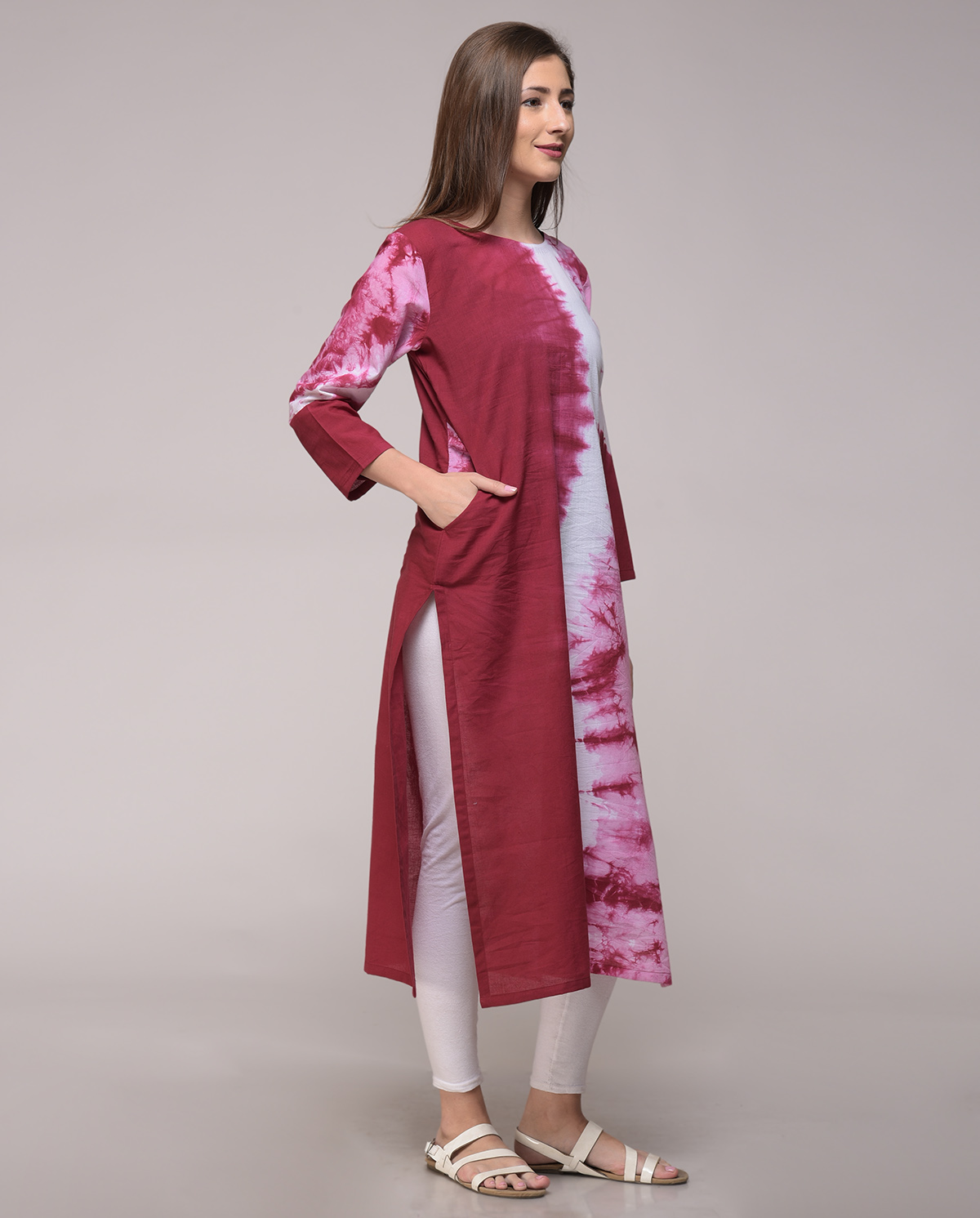 Maroon wave tunic by Simply Kitsch | The Secret Label