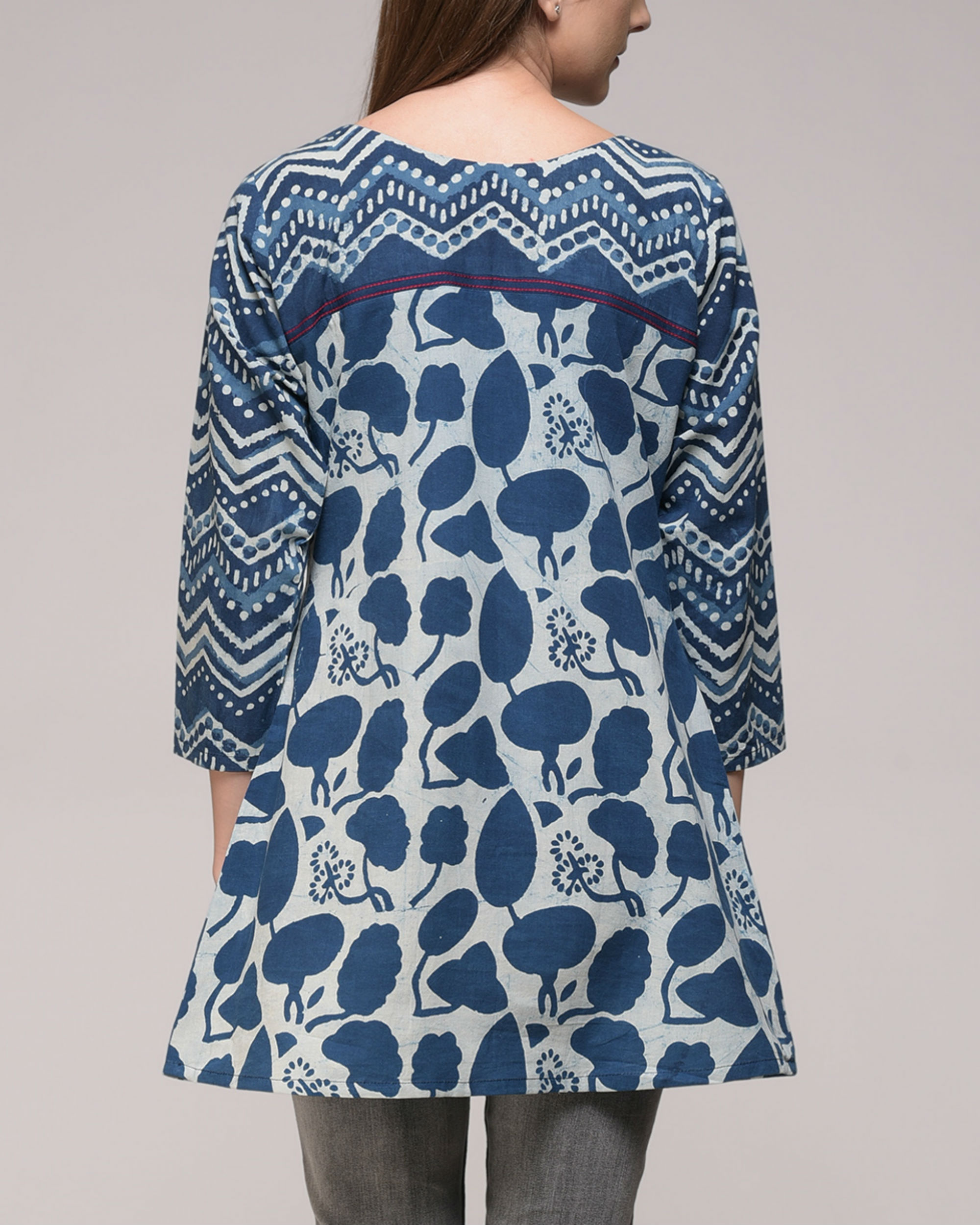 Indigo pleated top by Simply Kitsch | The Secret Label