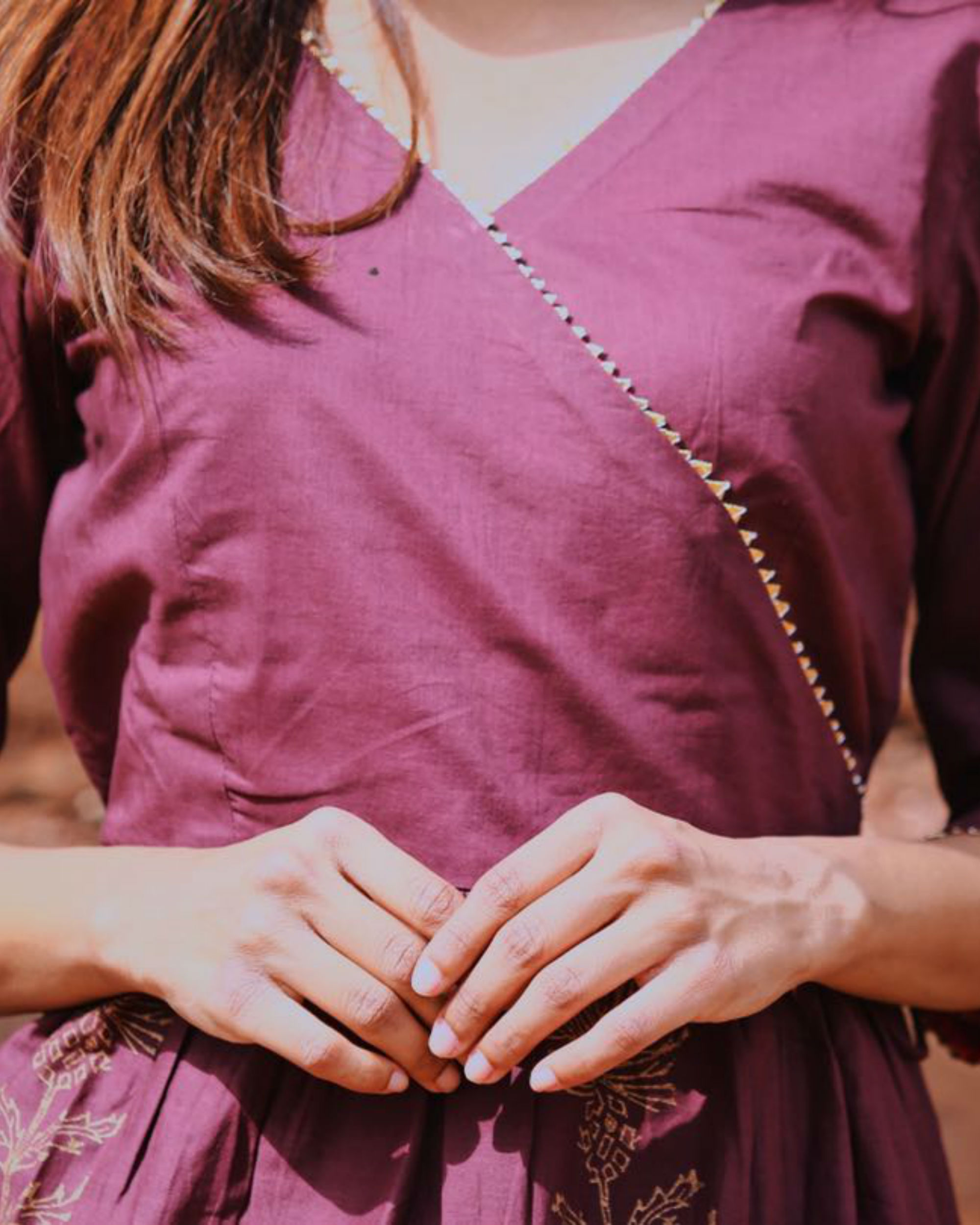 Amethyst angarkha set by Purple Panchi | The Secret Label