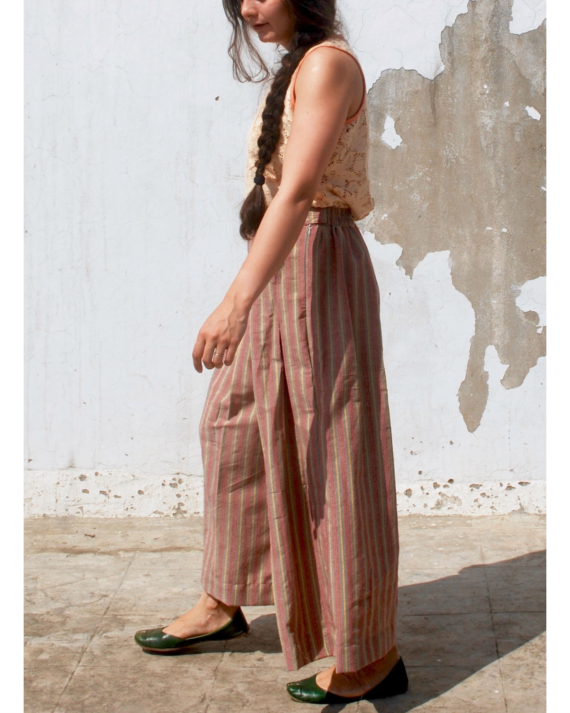 Striper box pleated pants by Itr | The Secret Label