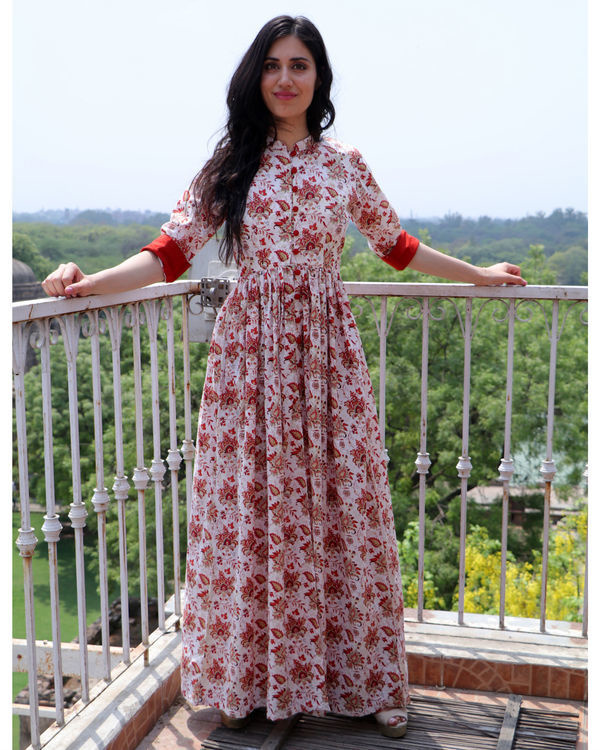 Rust cape and palazzo set by Desi Doree | The Secret Label