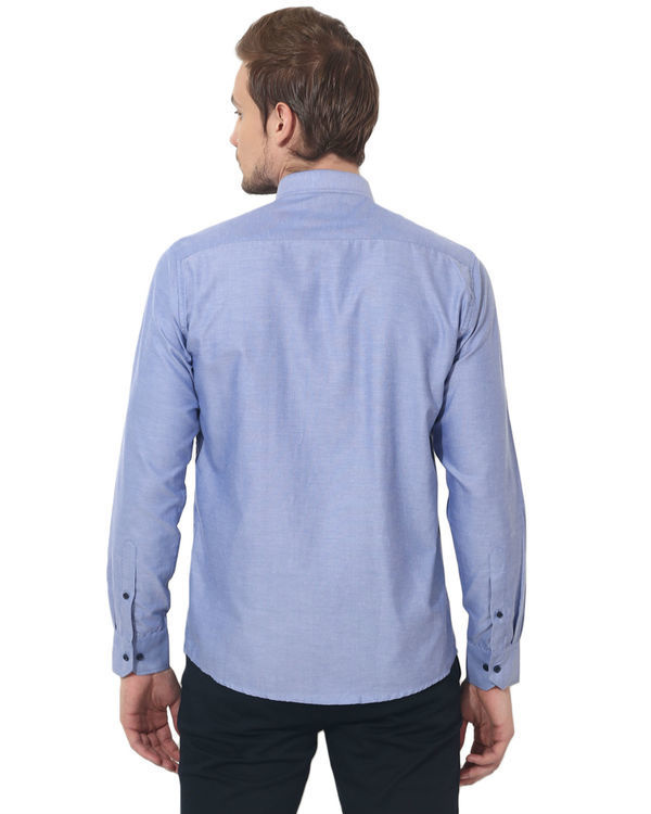 Blue shoulder patch panel club wear shirt by Green Hill | The Secret Label