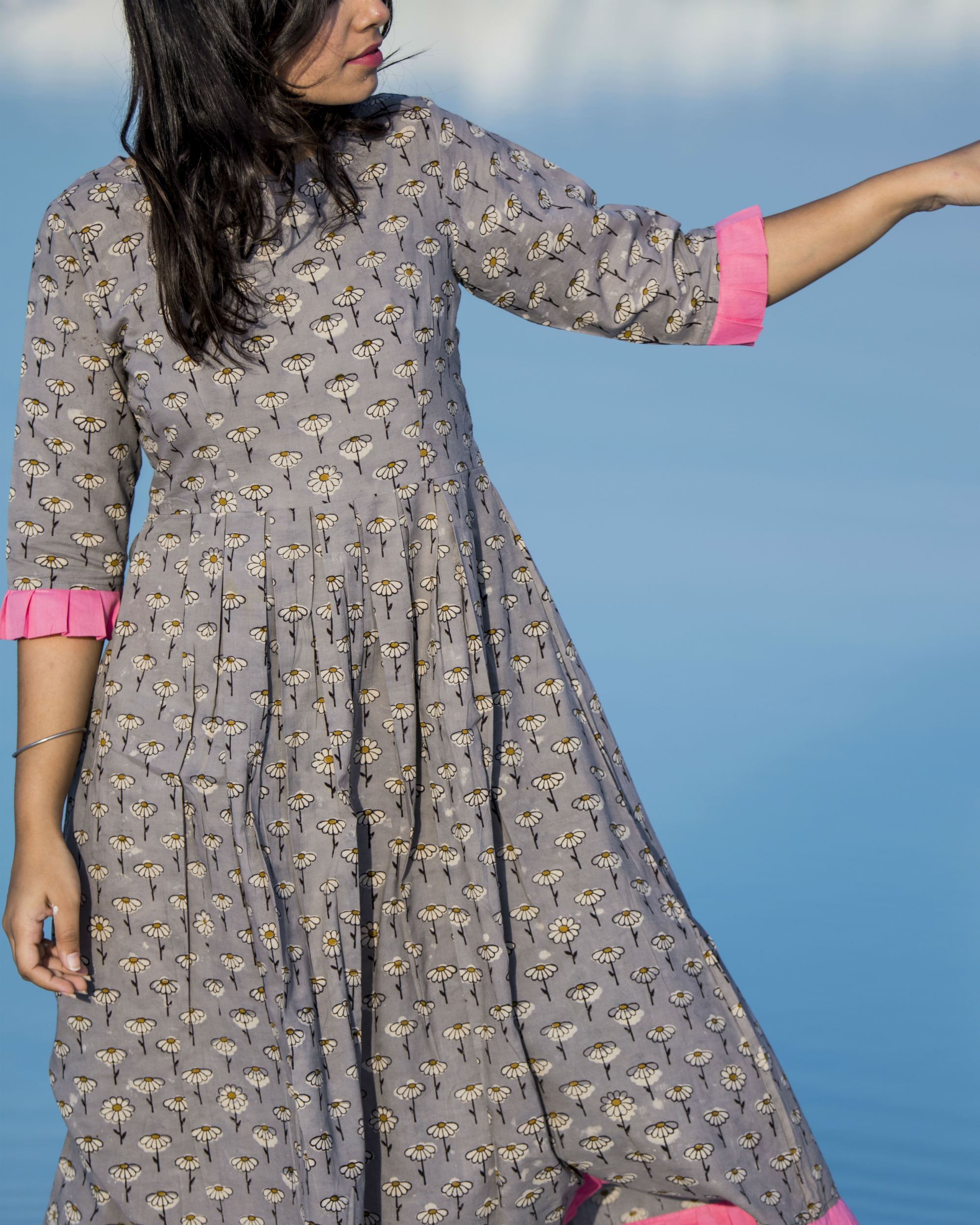 Daisy box pleated tunic by ADELMO | The Secret Label