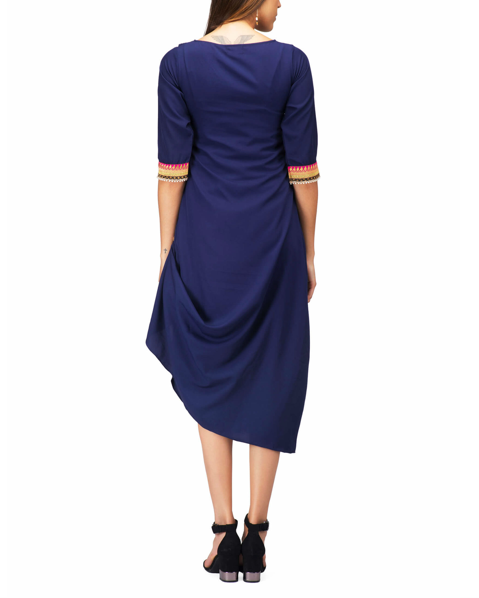 Blue Drape Tunic by The Svaya | The Secret Label