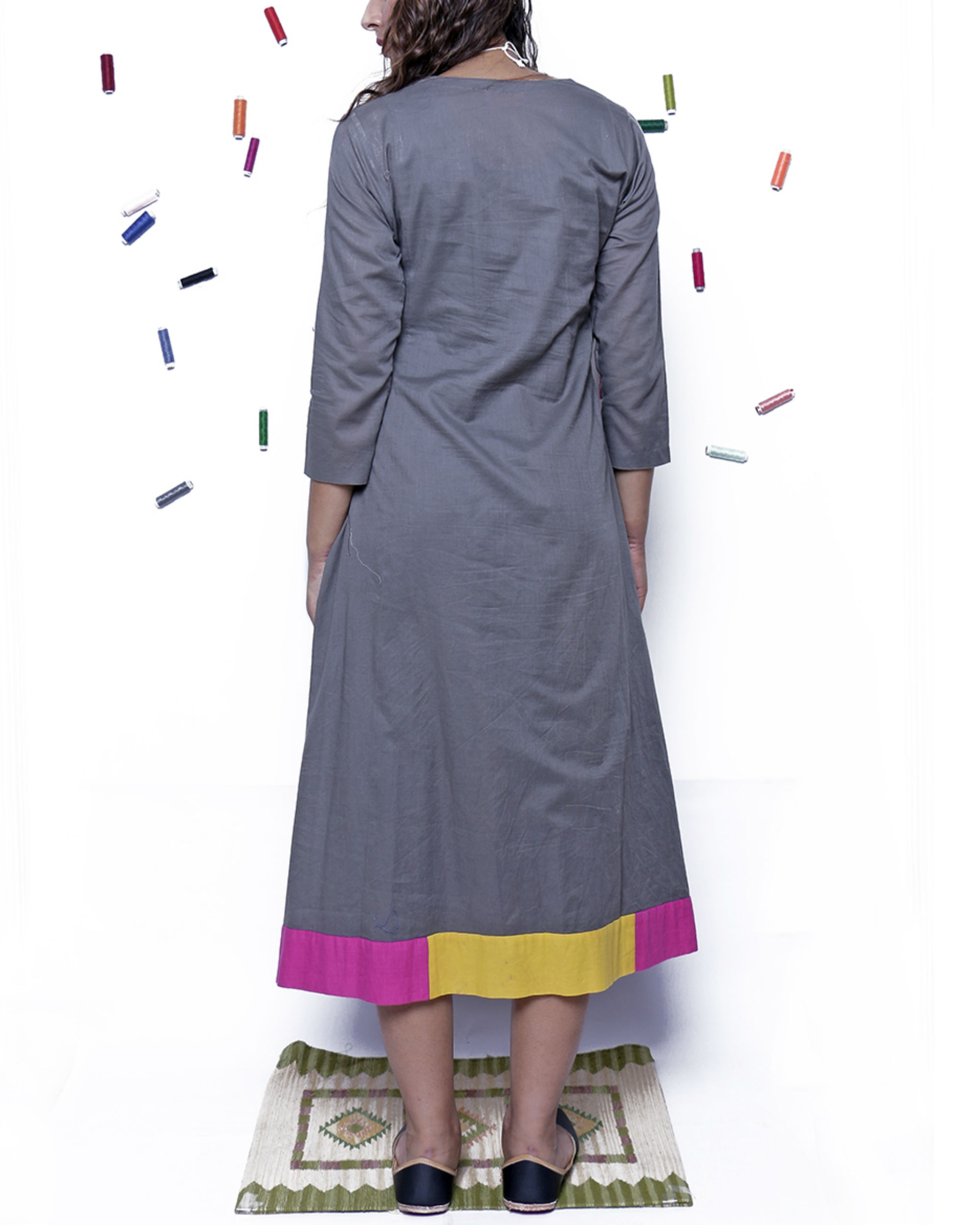 Colorblock border maxi by Raasleela | The Secret Label