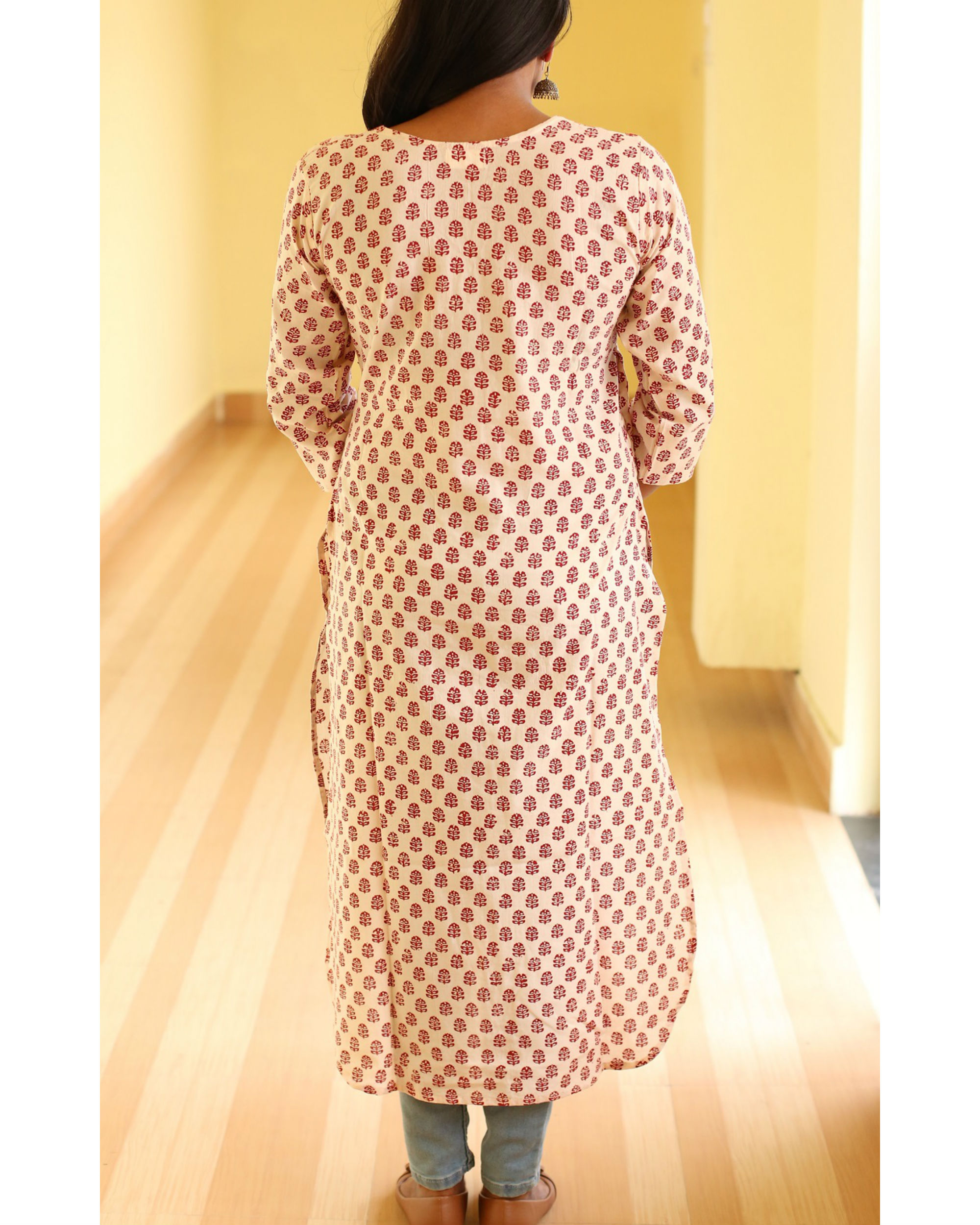 Mogra bagh print kurti by Bebaak | The Secret Label