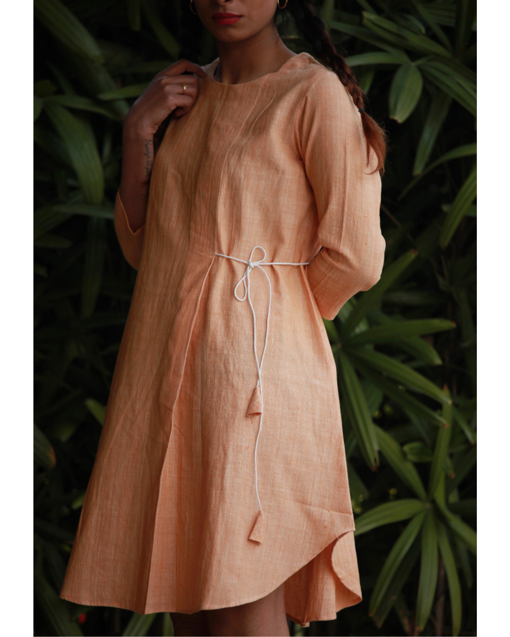 Butterscotch drawstring tunic by ANS | The Secret Label