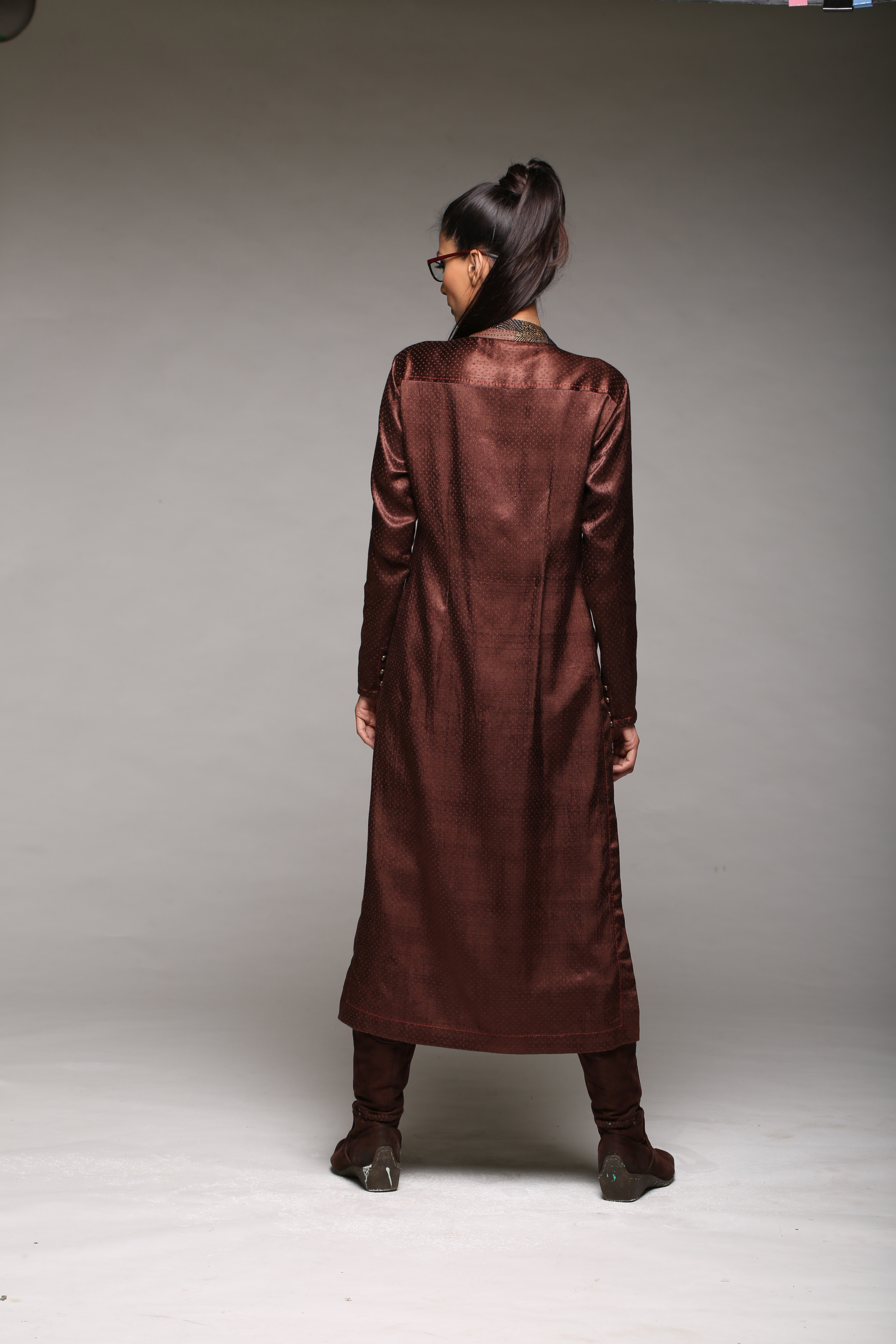 Mushroo silk achkan by Mayank Anand and Shraddha Nigam | The Secret Label