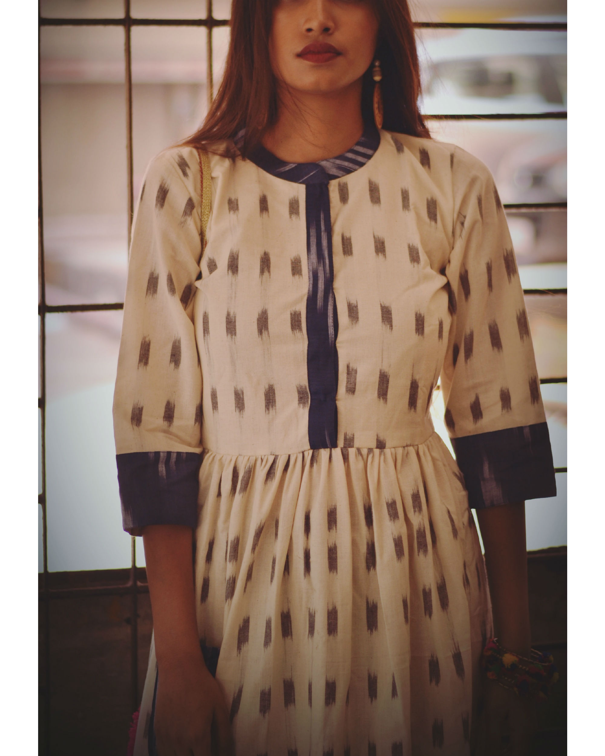 Gathered ikat dress by Tie & Dye Tale | The Secret Label